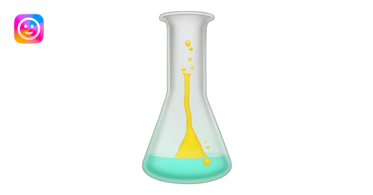 beaker with faint yellow fluid without face emoji | AI Emoji Generator