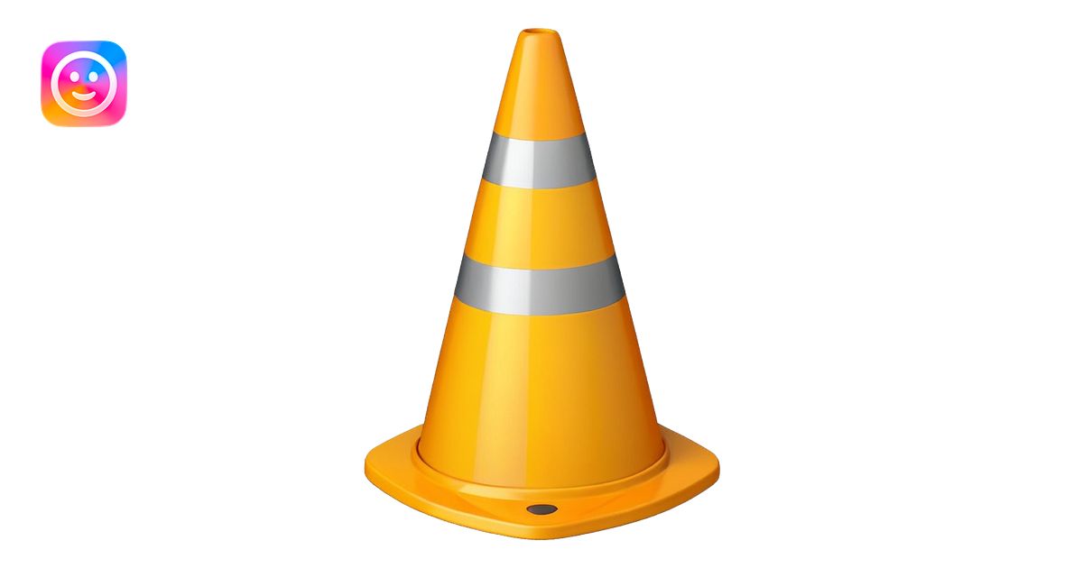 Warning Cone yellow emoji | AI Emoji Generator