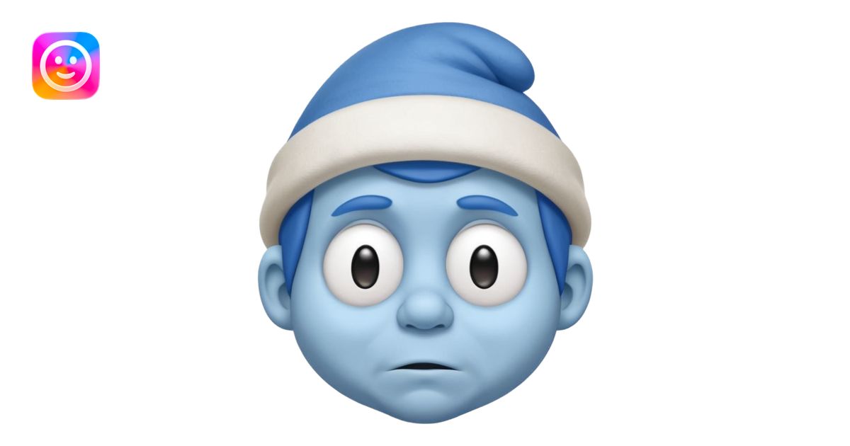 Sleepy smurf emoji | AI Emoji Generator