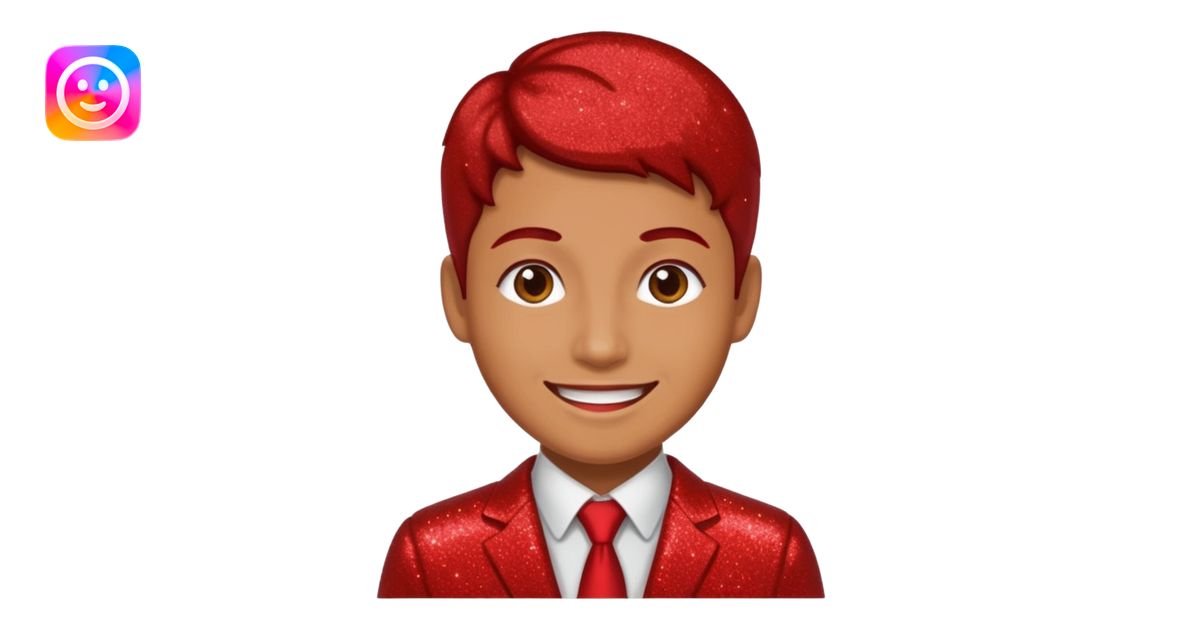red glitter administrator emoji | AI Emoji Generator