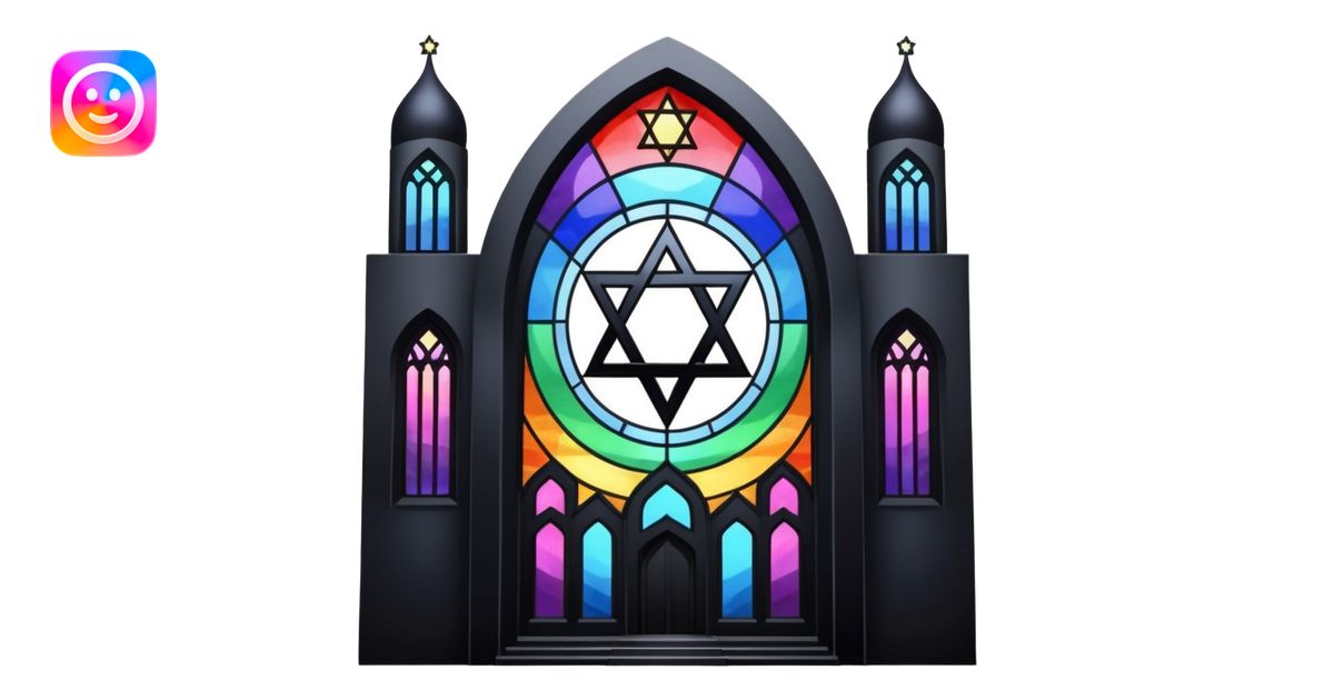 jewish synagogue temple in dark goth aesthetic style with black ...