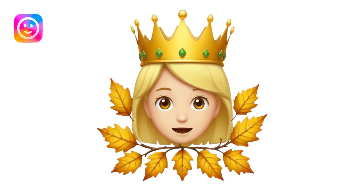 fall ecstatic emoticon artsy slightly creepy crown of leaves but make ...