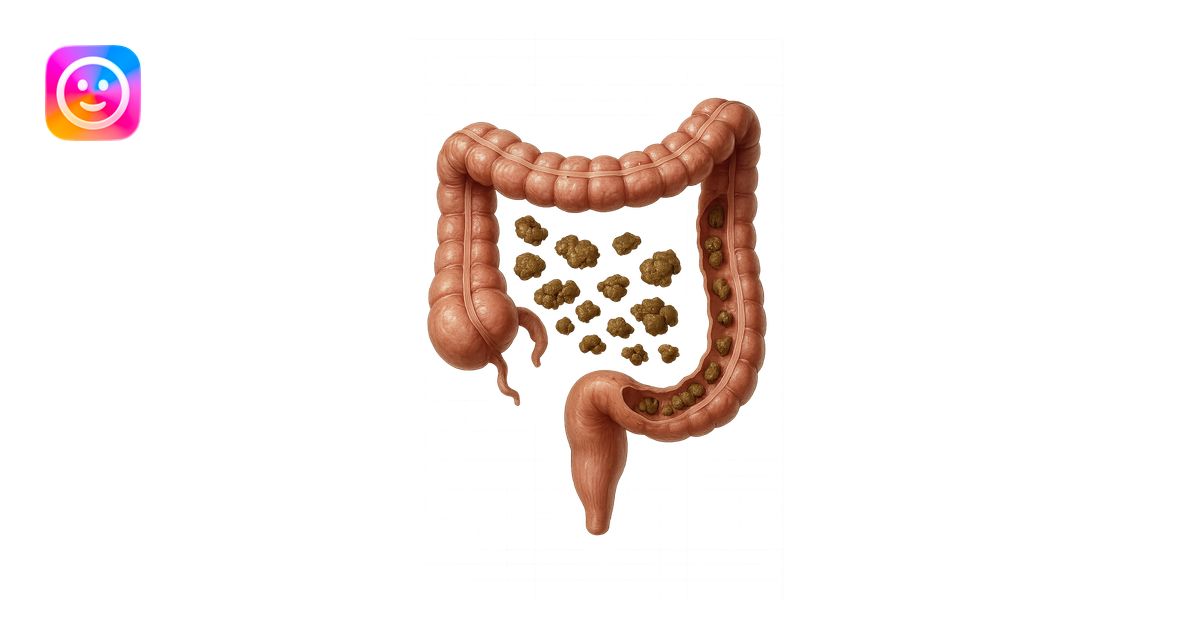 intestino umano anatomico realistico con feci spezzettate ...