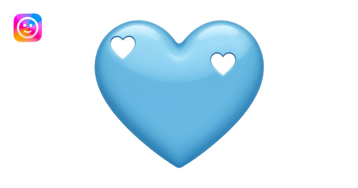 Light blu heart emoji | AI Emoji Generator