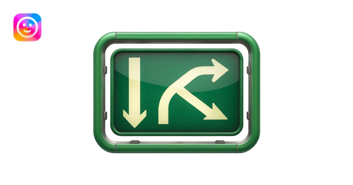Exit Sign – green arrow,Subway Signs emoji | AI Emoji Generator