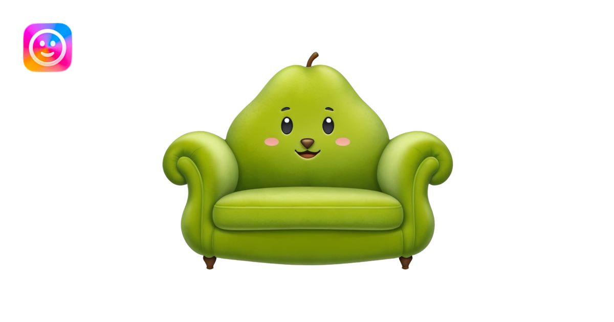 comfy pear couch emoji | AI Emoji Generator