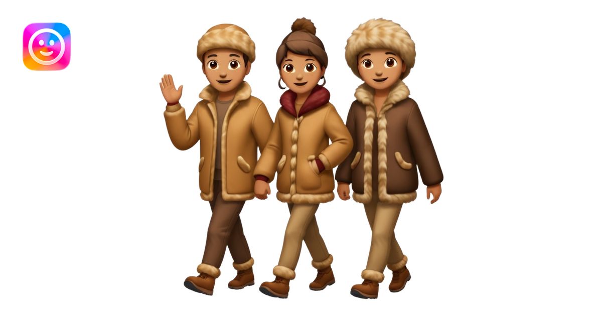 ice age tribe walking emoji | AI Emoji Generator