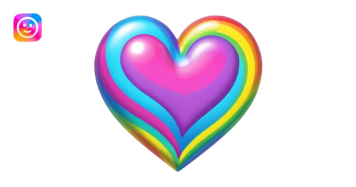 Lisa frank heart emoji | AI Emoji Generator