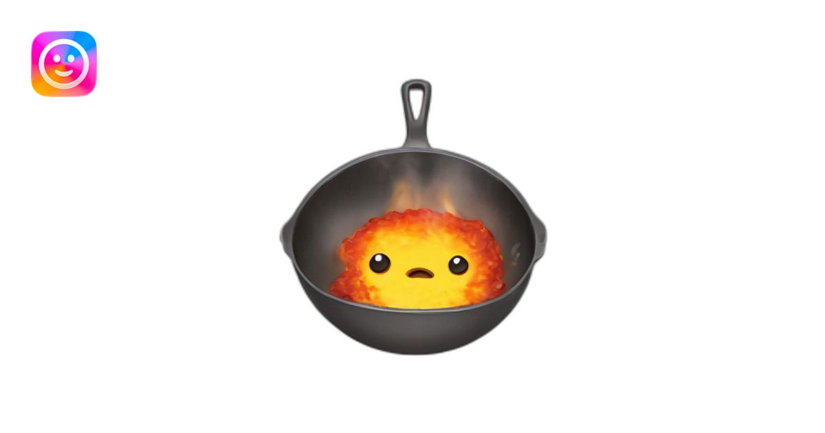 calcifer from howl's moving castle eat scrambled eggs emoji | AI Emoji ...