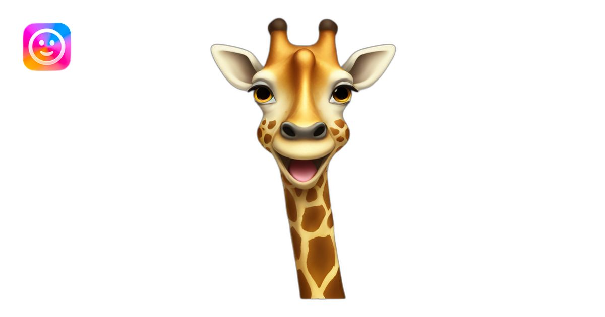 Long Giraffe tongue emoji | AI Emoji Generator