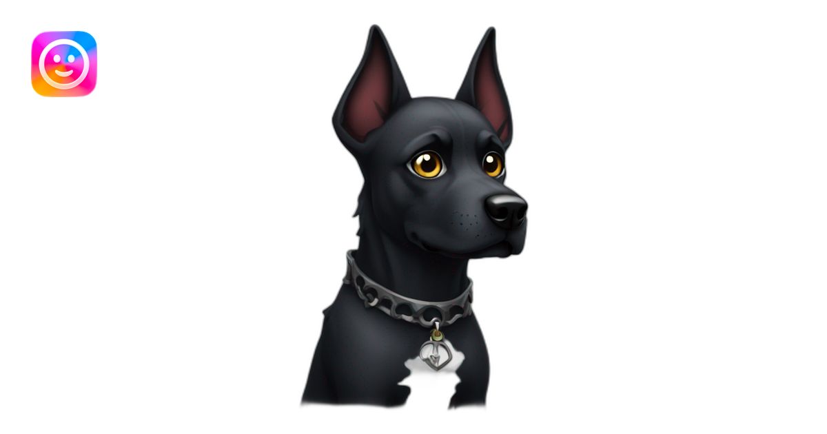 Gothic dog emoji | AI Emoji Generator
