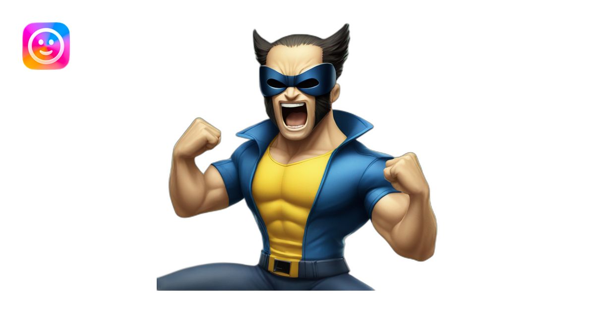 Wolverine of the "X men" dancing Gangnam style emoji | AI Emoji Generator