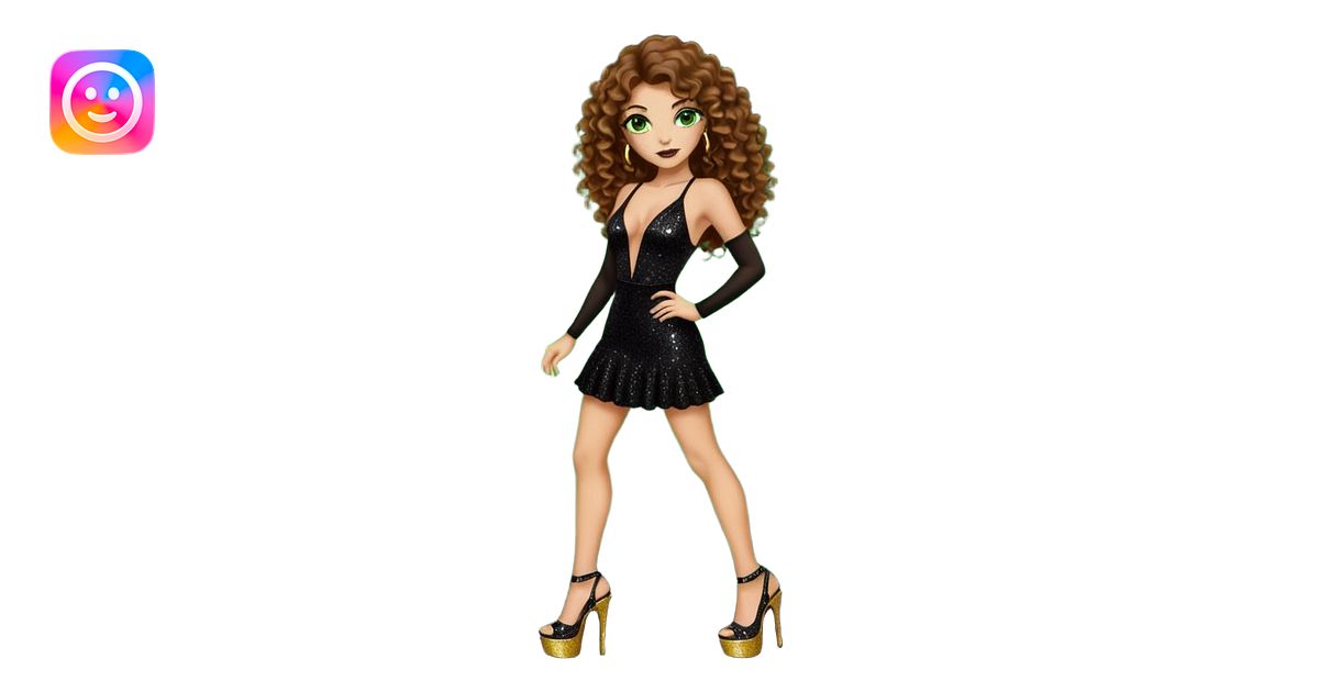 green eyes brown long curly hair woman, cartel boss with 7 inch ...