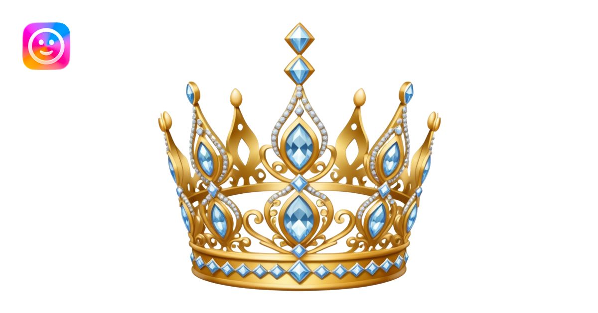 Diamond princess crown emoji | AI Emoji Generator