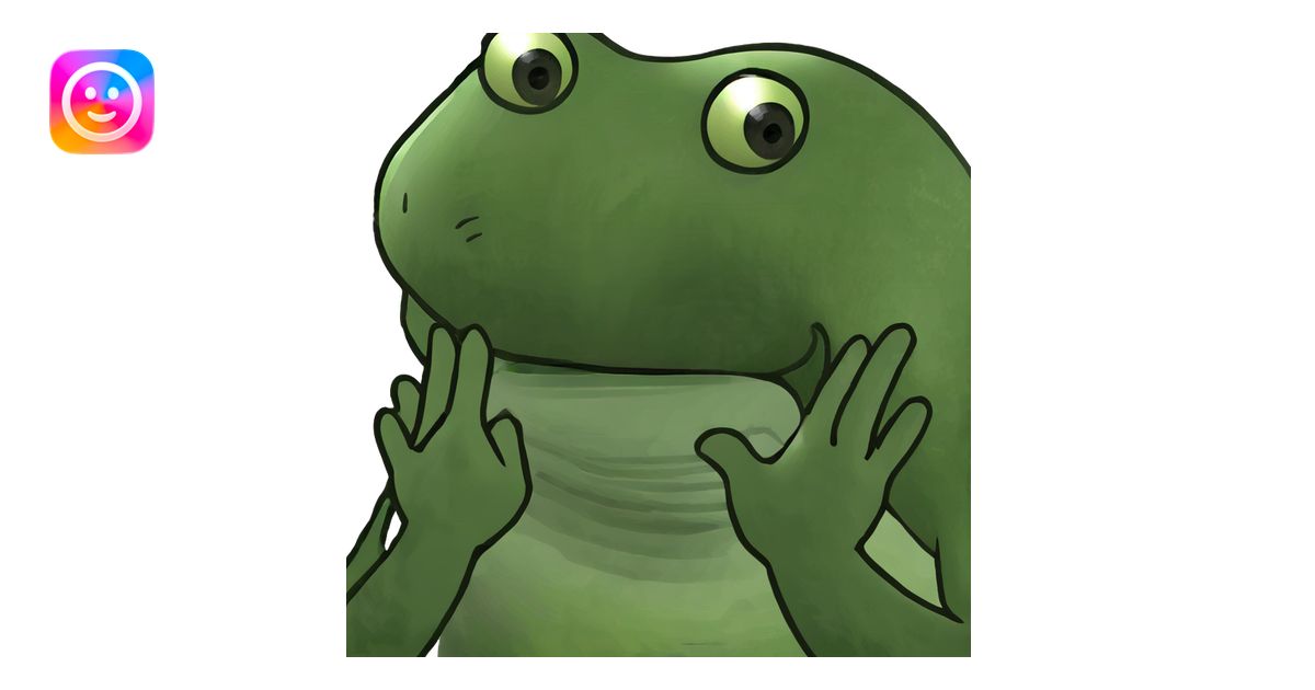 pepe the frog with hands on cheeks, surprised meme | AI Emoji Generator