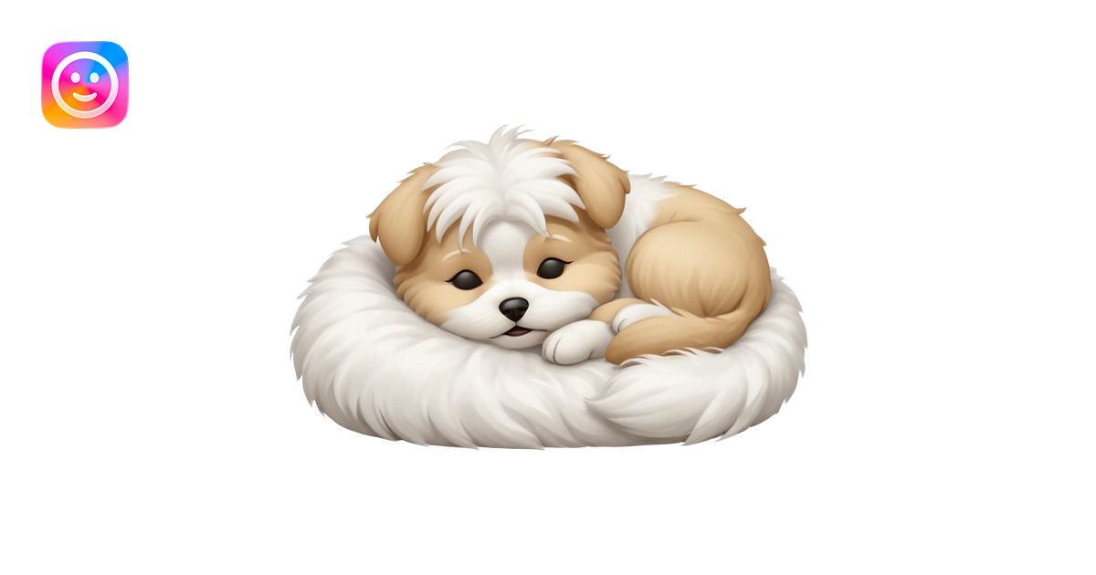 maltese sleeping emoji | AI Emoji Generator