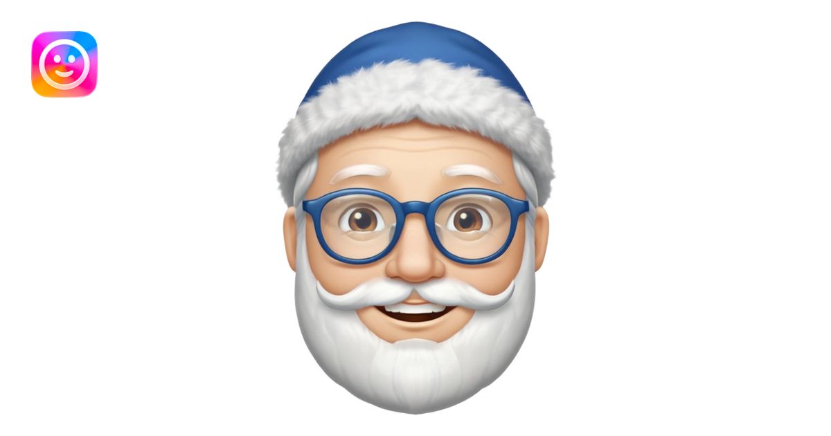 Father Frost WITH GLASSES emoji | AI Emoji Generator