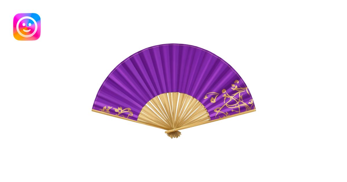 purple Japanese fan emoji | AI Emoji Generator