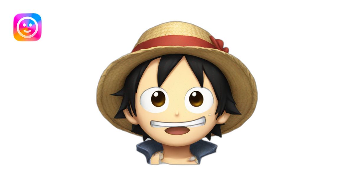 One Piece Luffy-Penguin emoji | AI Emoji Generator
