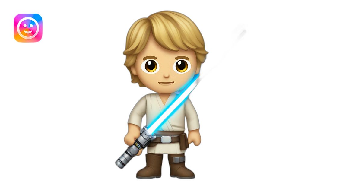 Luke skywalker with lightsaber emoji | AI Emoji Generator