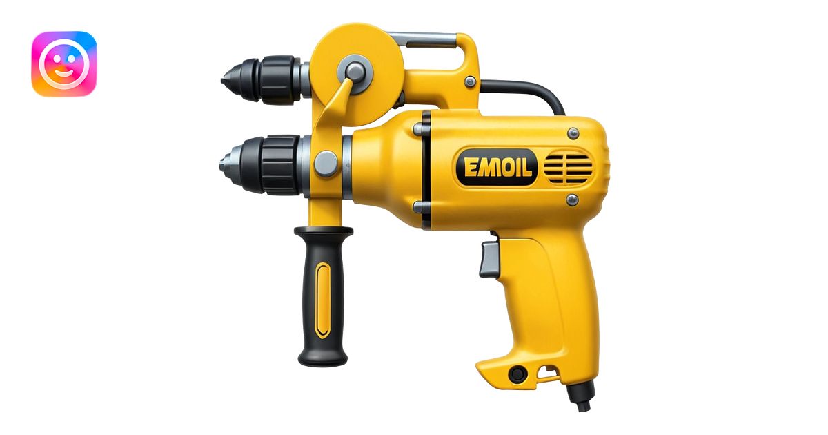 yellow commercial hammer drill emoji | AI Emoji Generator