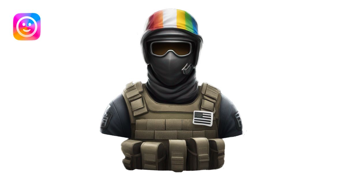 rainbow six siege champion logo emoji | AI Emoji Generator