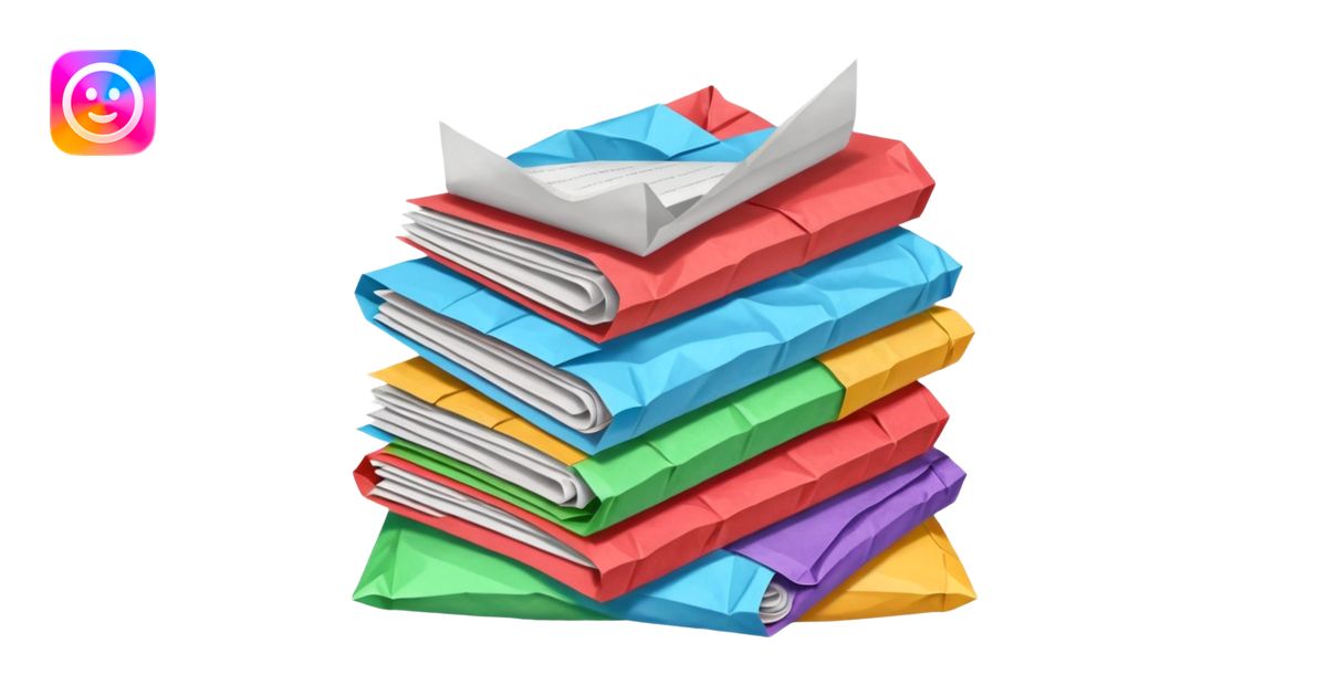 papers and wrappers emoji | AI Emoji Generator