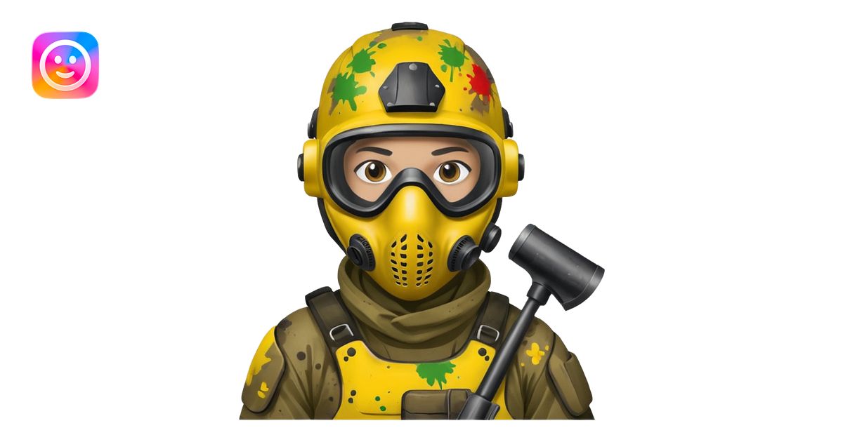 paintball player dirty emoji | AI Emoji Generator
