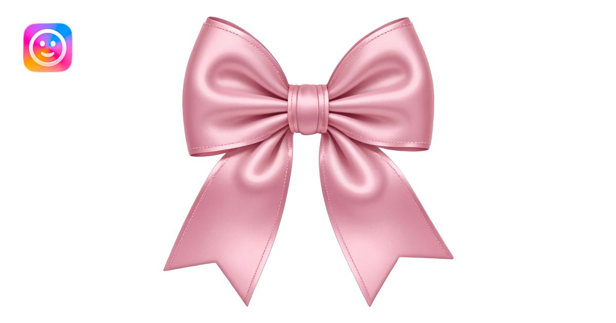 Cute pastel pink bow emoji | AI Emoji Generator