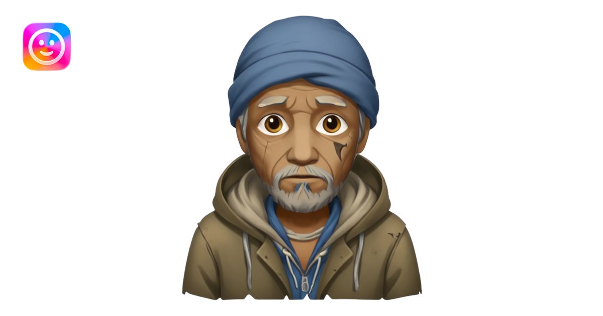 Poor homeless emoji | AI Emoji Generator