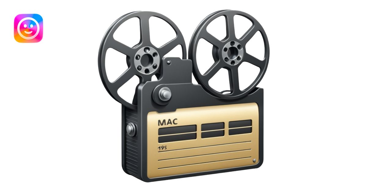 mac os icon physical film 60s recording emoji | AI Emoji Generator