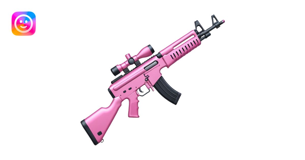PInk assault rifle emoji | AI Emoji Generator