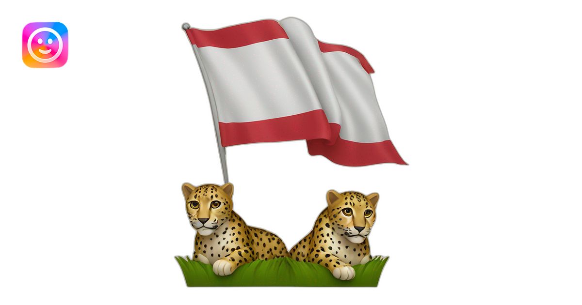normandy flag with two leopards emoji | AI Emoji Generator