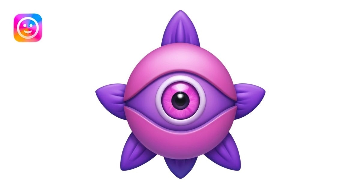 starro pink and purple with one eye emoji | AI Emoji Generator