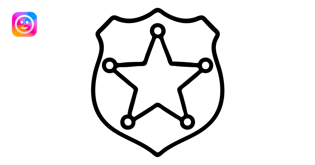 classic law enforcement badge sheriff's deputy rank emblem gold star ...