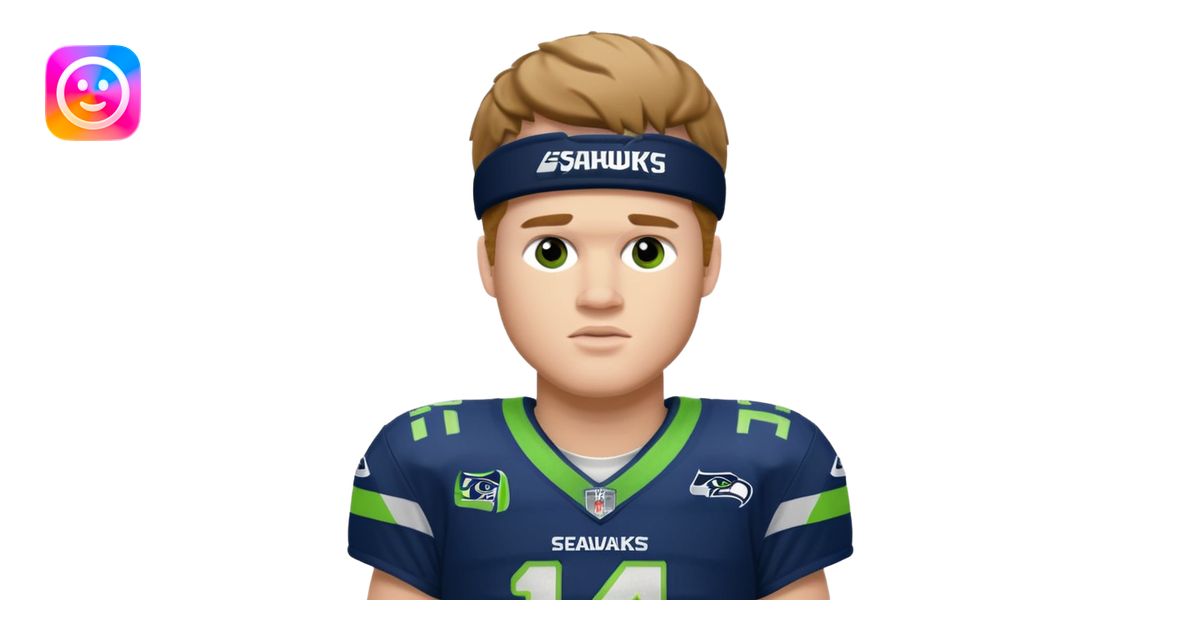 SAm Darnold in Seahawks uniform emoji | AI Emoji Generator