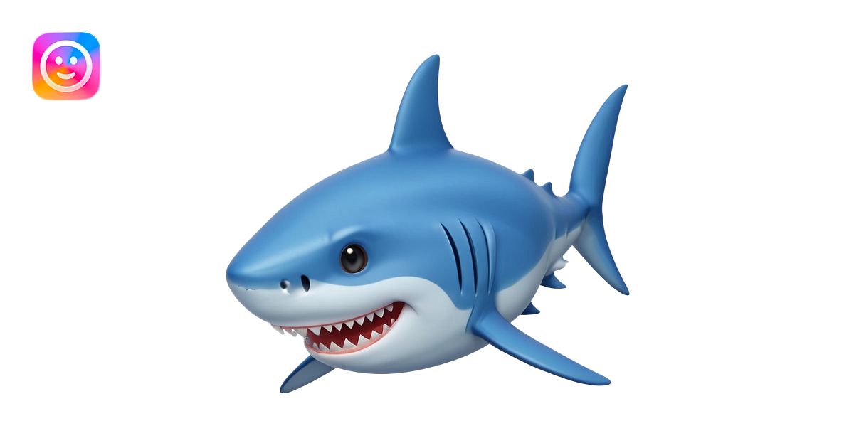 SHARK HAPPY FACE POV emoji | AI Emoji Generator
