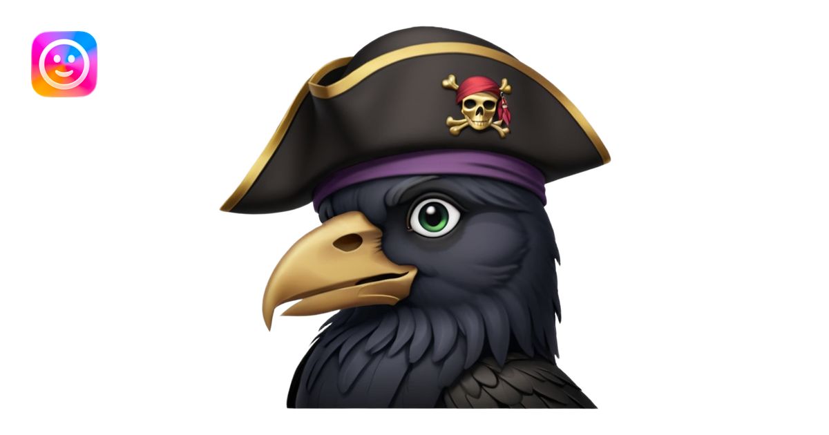 raven with a pirate hat emoji | AI Emoji Generator