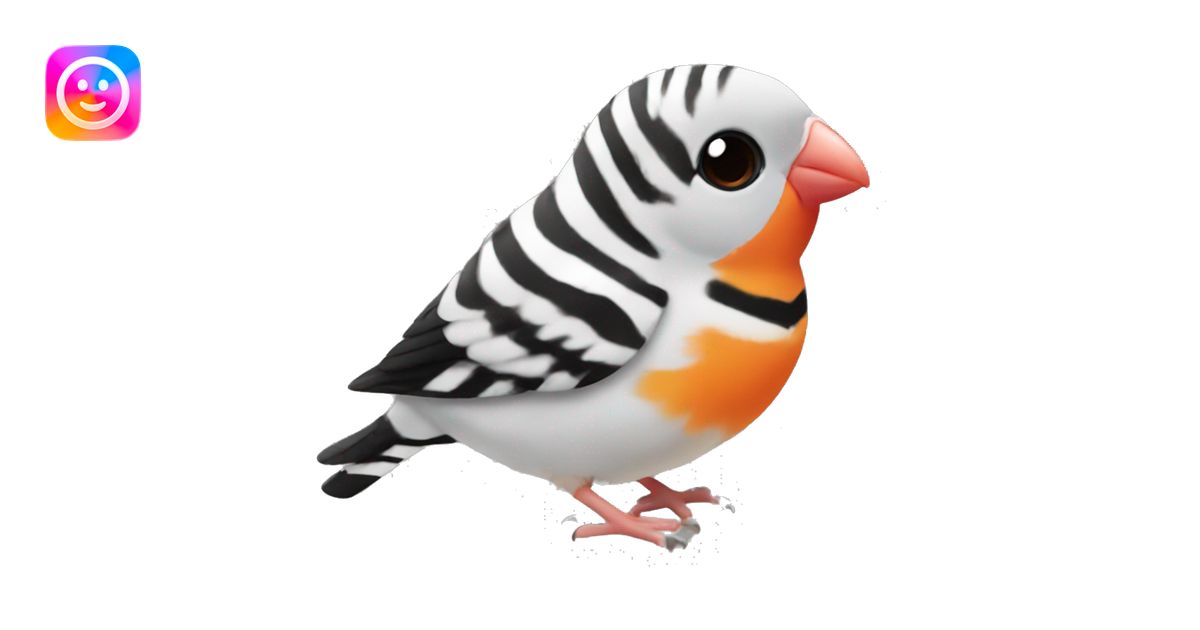 Zebra finch emoji | AI Emoji Generator