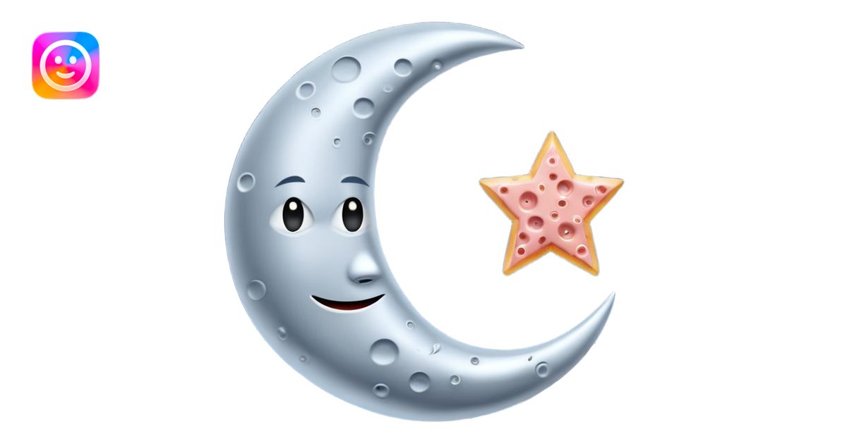 moon made of spam emoji | AI Emoji Generator