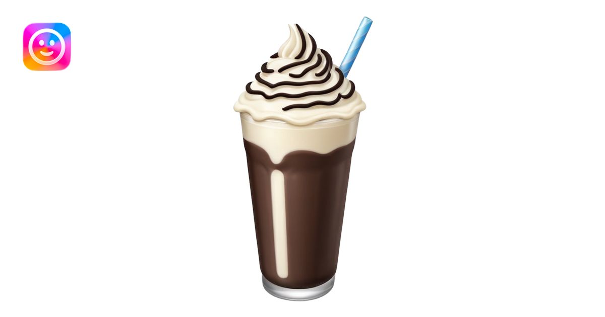 Oreo milkshake emoji, soft shading emoji | AI Emoji Generator