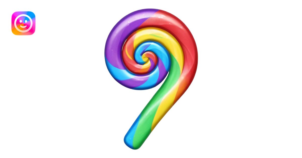Hard candy with rainbow swirl emoji | AI Emoji Generator