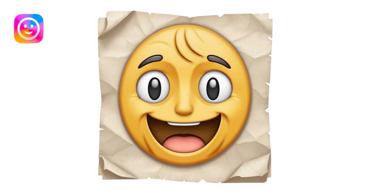 2d paper with something unreadably written on emoji | AI Emoji Generator