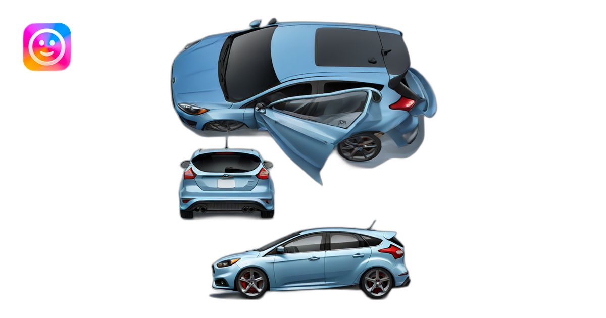 Ford focus st blue emoji | AI Emoji Generator