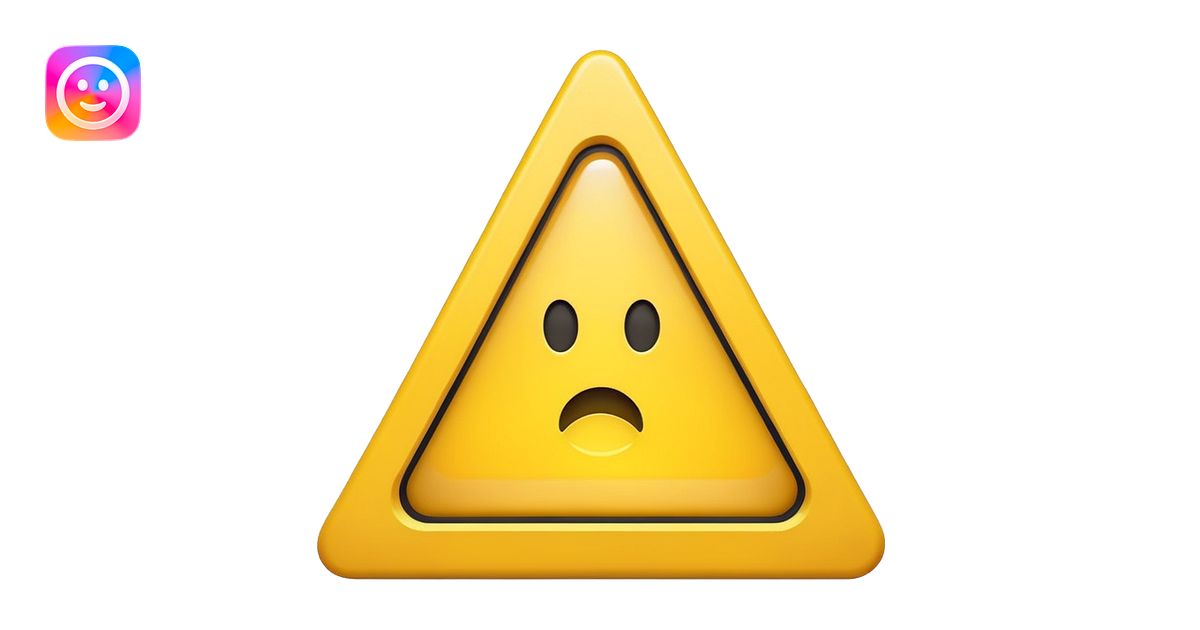 yellow triangle with exclamation mark inside emoji | AI Emoji Generator
