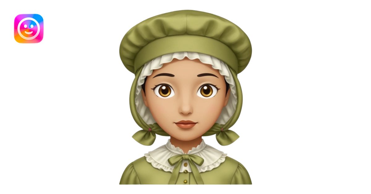 Silk Bonnet emoji olive skin modern clothes emoji | AI Emoji Generator