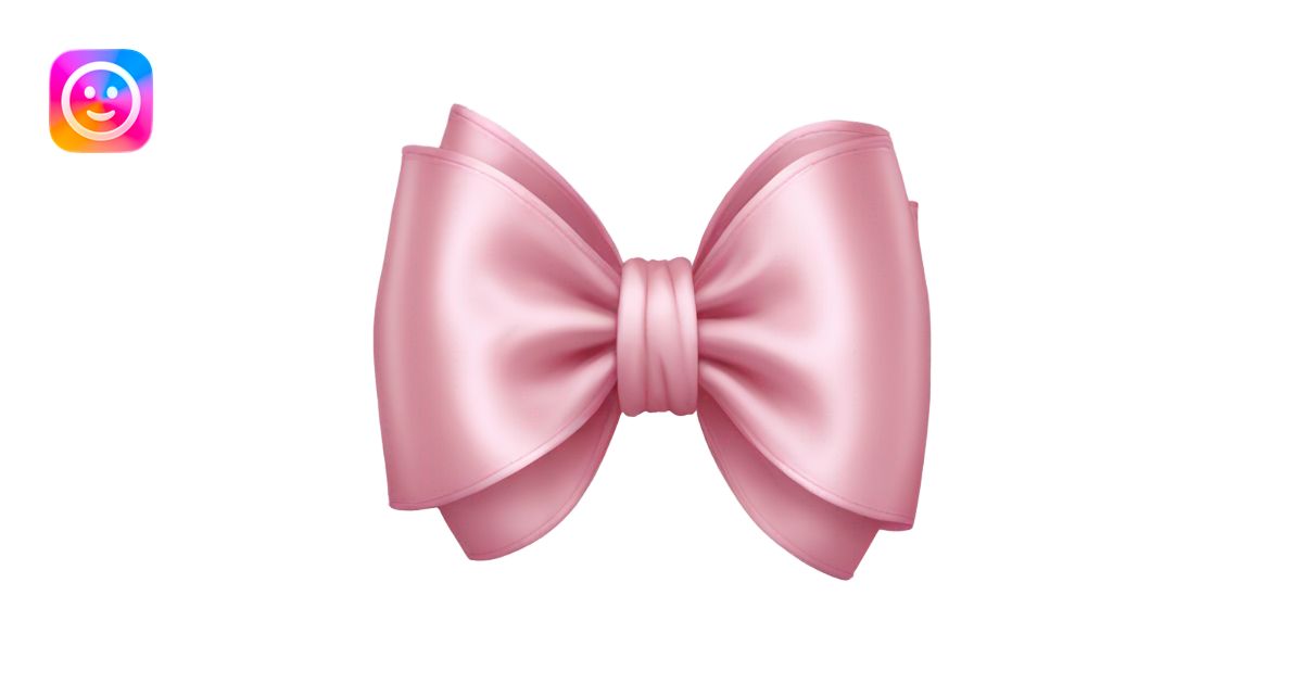 cute light pink bow emoji | AI Emoji Generator