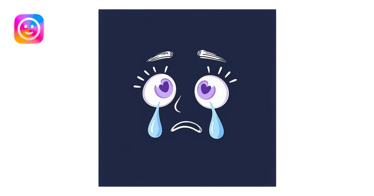 aesthetic chalk-style emoji, large purple eyes with white heart pupils ...