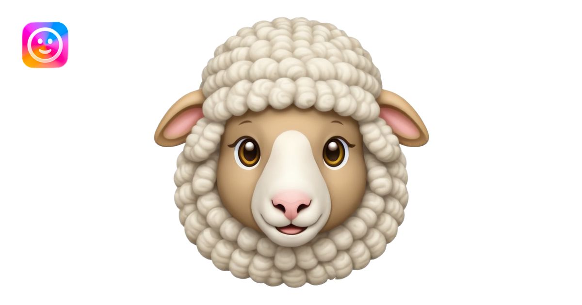 Sheep wear a wool hat emoji | AI Emoji Generator