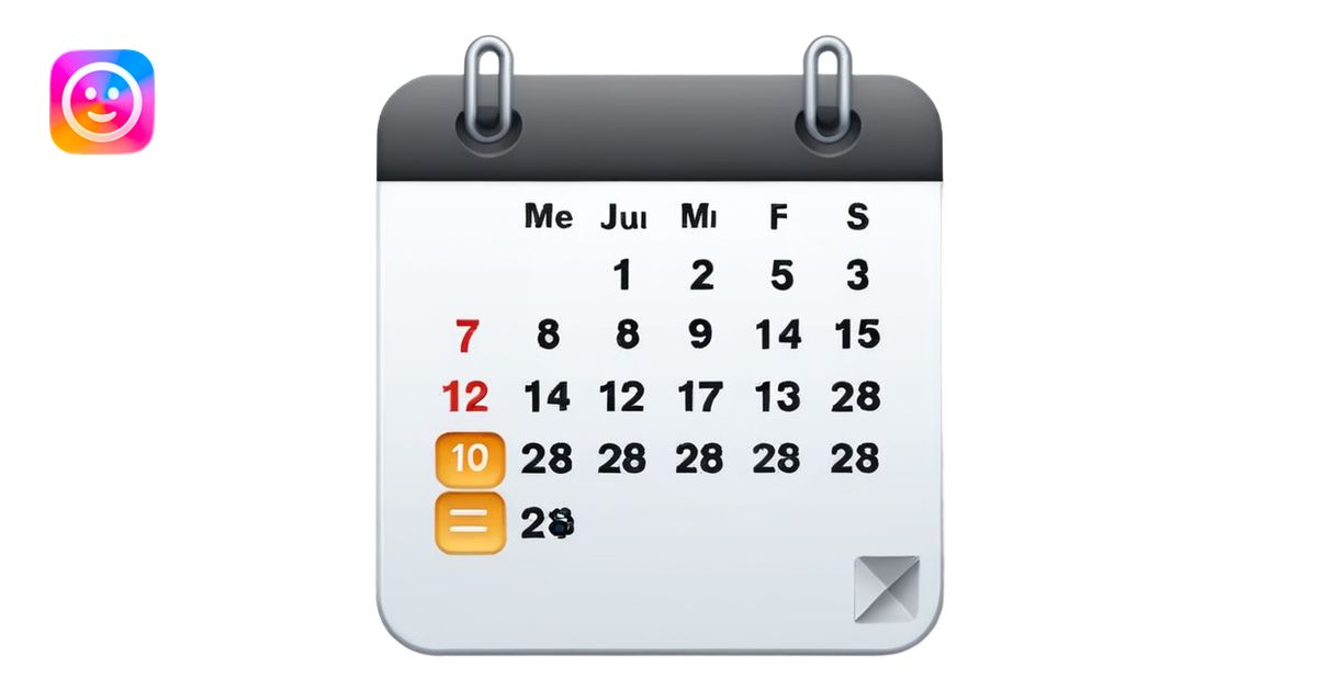 super simple calendar emoji | AI Emoji Generator